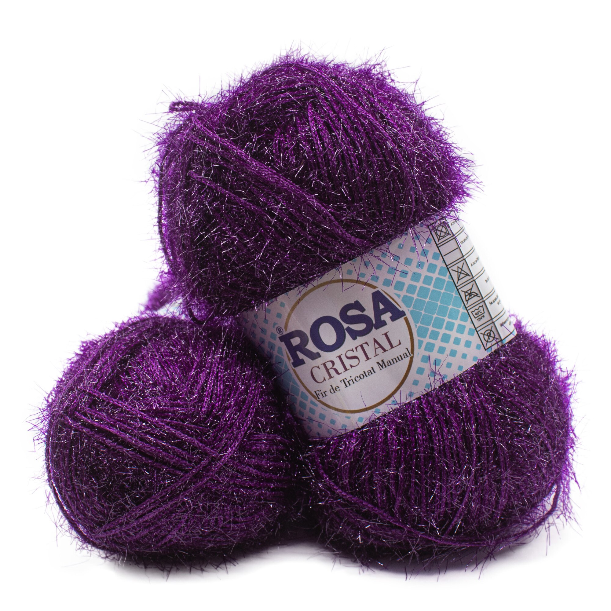 Pachet fir tricotat Rosa Cristal 285, 5 bobine, 70% Poliester - 30% Sim ...