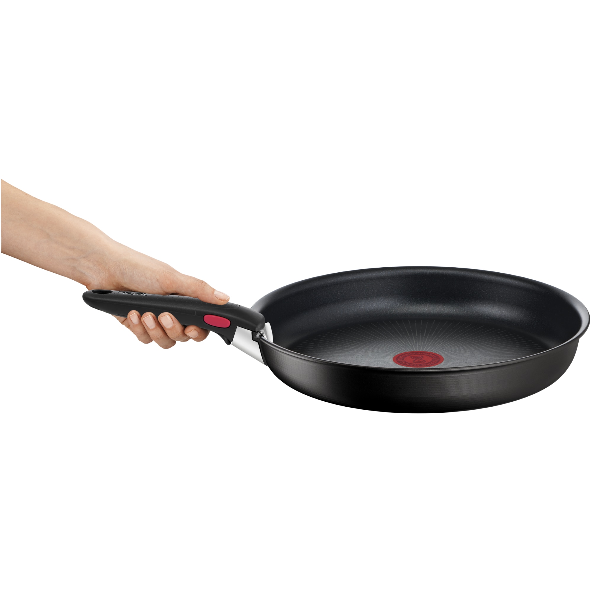 Set 5 piese Tefal Ingenio Eco Resist, cratita 16 cm, oala 20 cm, tigaie 24 / 28 cm, maner ...
