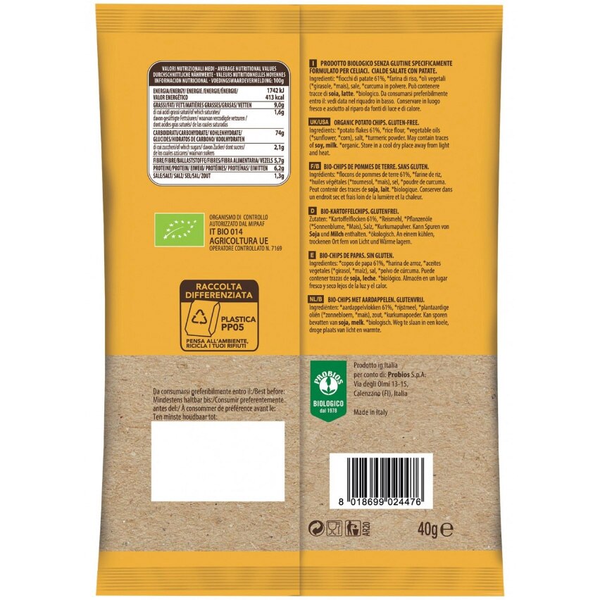 Chipsuri De Cartofi, Fara Gluten, Eco, 40g - eMAG.ro