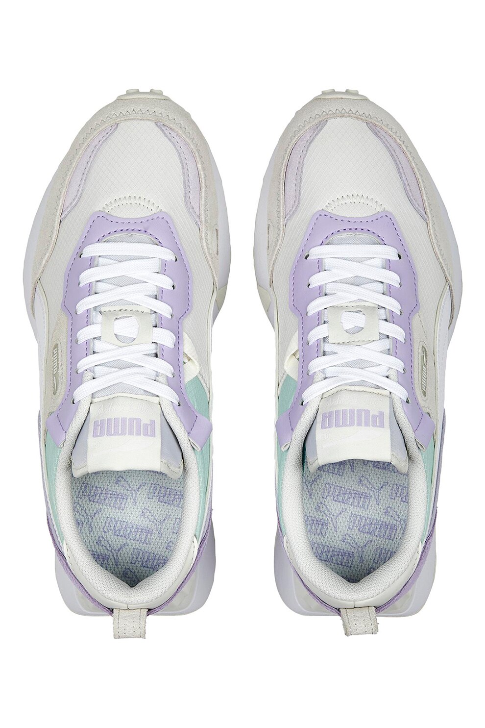 Puma, Pantofi sport cu model colorblock Rider Future Vintage, Alb ...