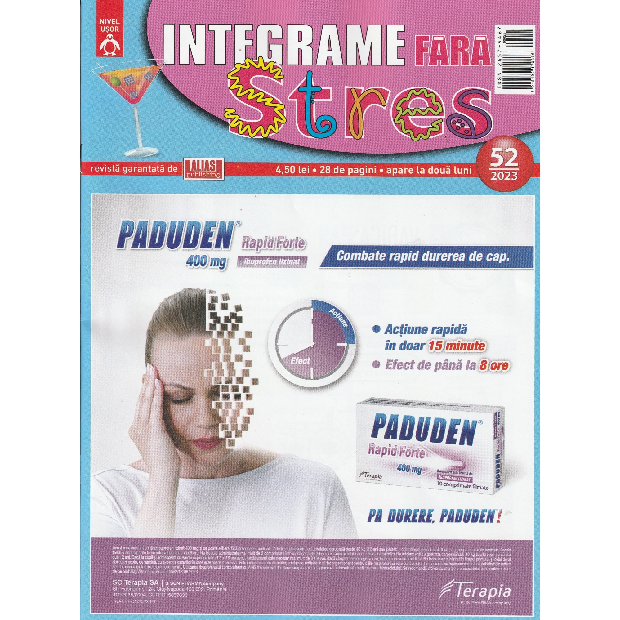 Integrame fara stres 52 - nivel usor, Publicatiile Flacara - eMAG.ro