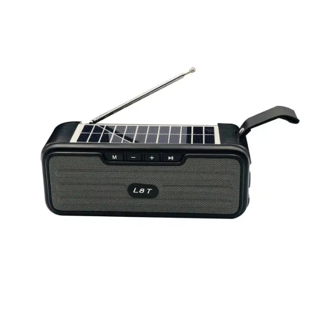 Boxa portabila L8T incarcare cu panou solar, radio, functii multiple ...