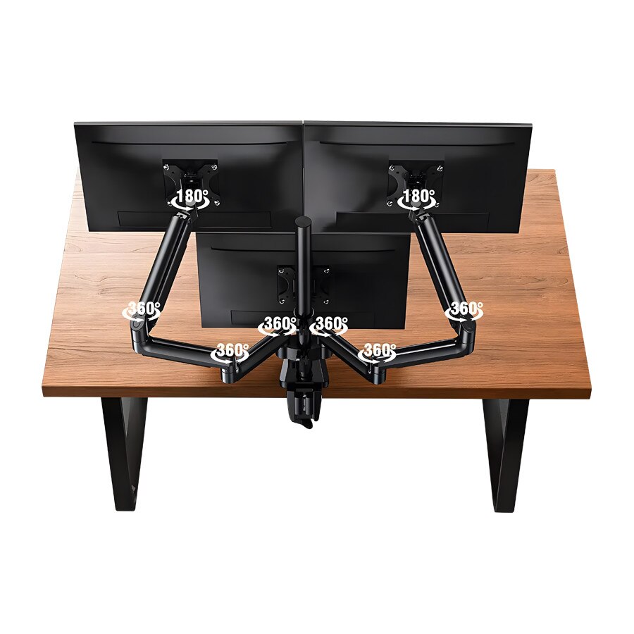 Suport pentru trei monitoare cu arc pe gaz HDWR SolidHand-SG03 - eMAG.ro