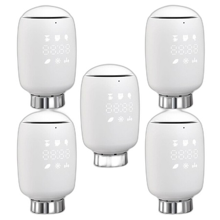 Termostat Zigbee TRV, control WIFI, control vocal, 5 bucati termostat ...