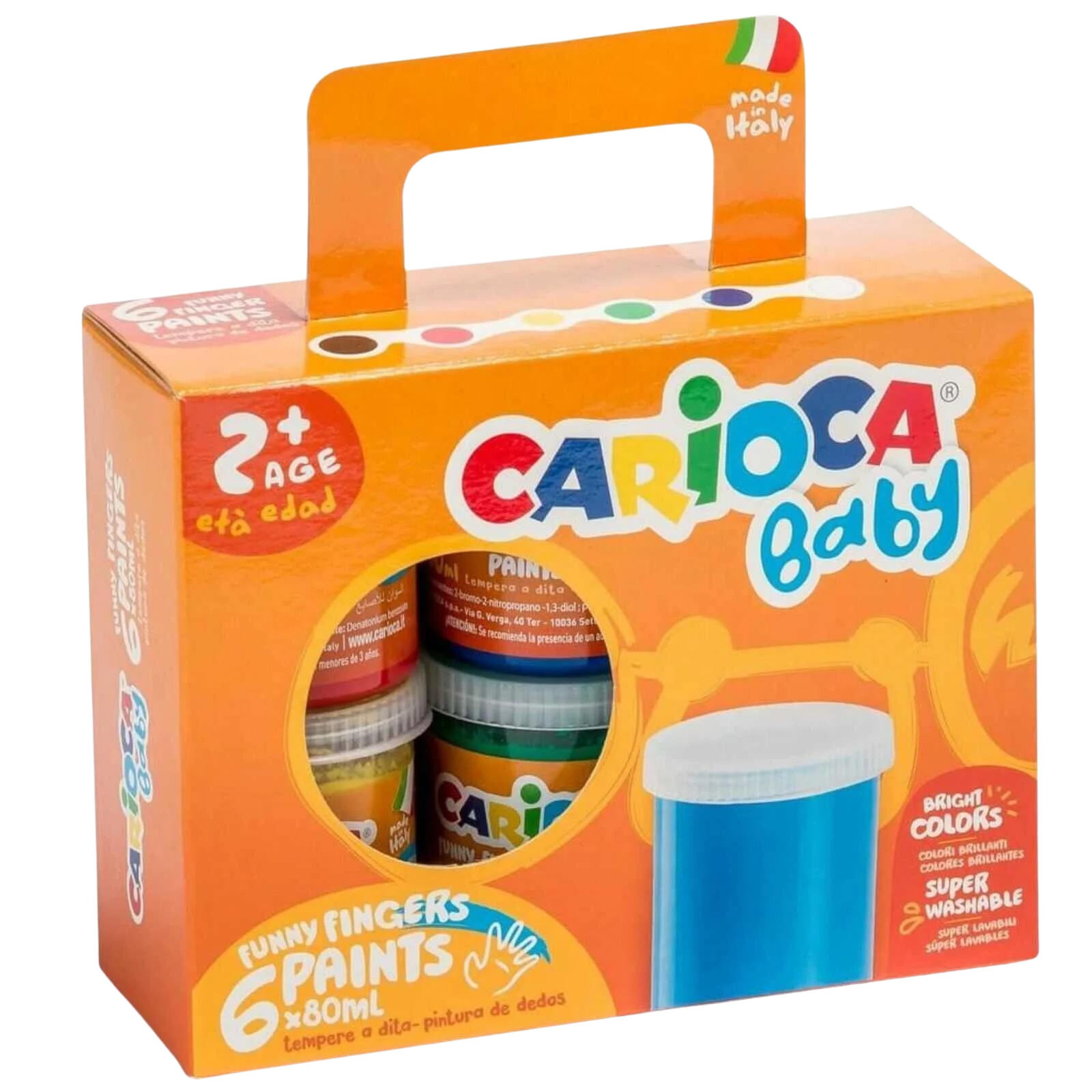 Pachet Vopsea pictura cu degetele copii, Carioca Baby Finger Paint ...