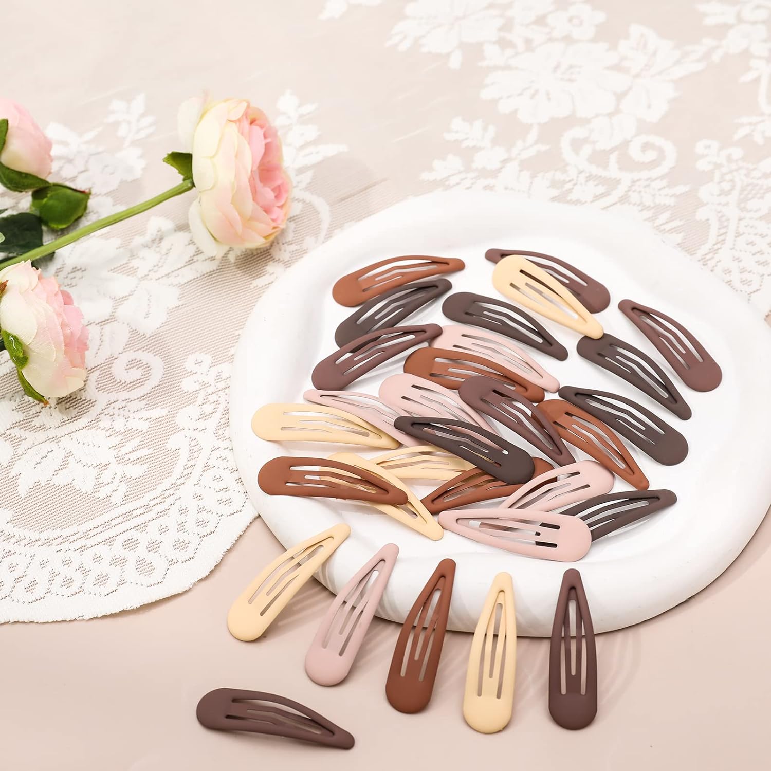 Set 30 clame par, Aisdelu, metal, accesoriu elegant tip agrafa, fara ...