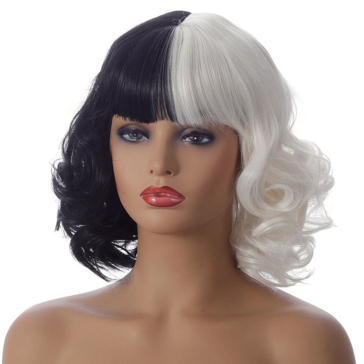 Peruca, Sunmostar, Alb/Negru - eMAG.ro