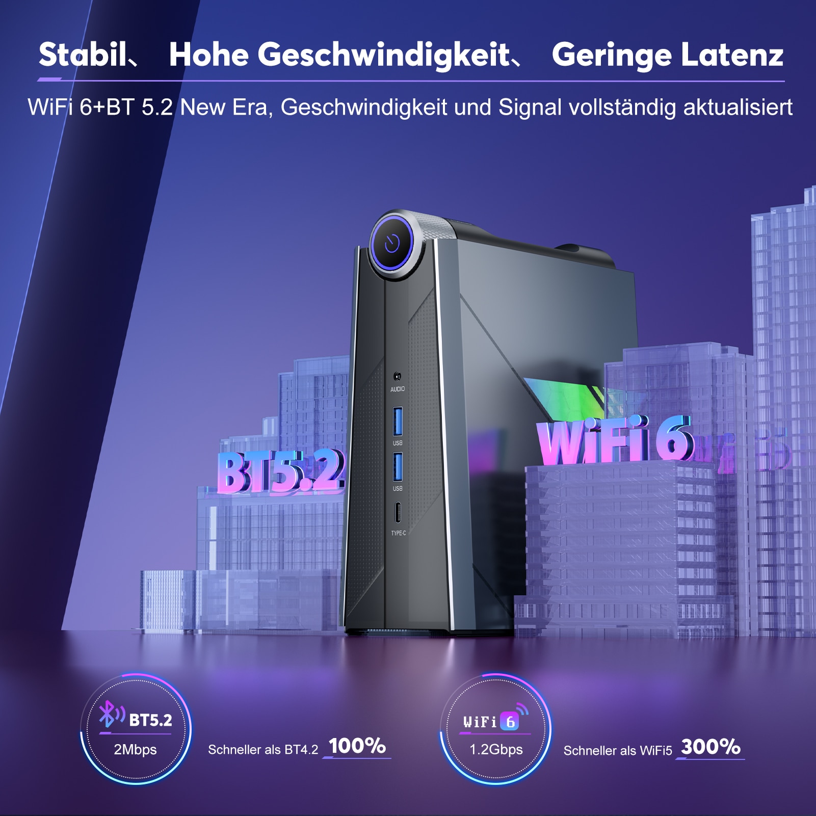 Mini PC Gaming Intel Core i9-11900H, 4,9 GHz-ig, 16 GB DDR4, 512 GB SSD ...