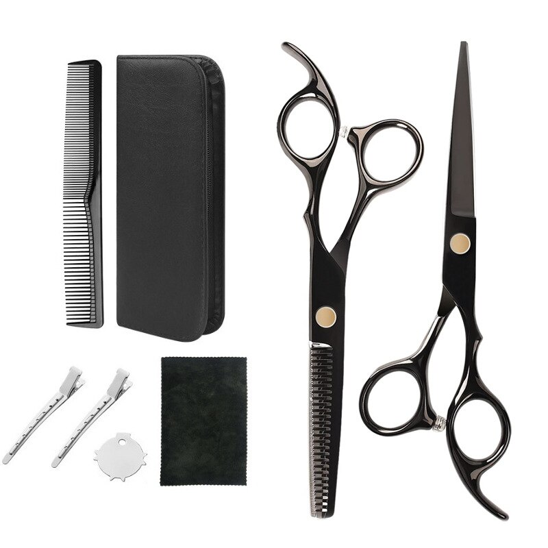 Set 8 foarfece profesionale, Vaxiuja, Inox, Negru - eMAG.ro