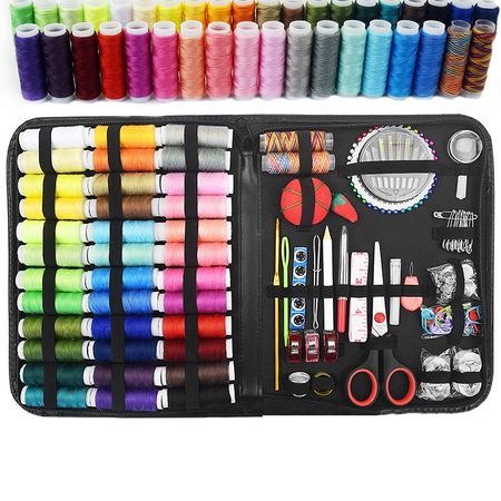 Kit de cusut cu carcasa, 183 de piese, cu Ace, Papiote, Foarfece ...