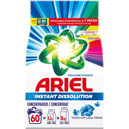 Detergent de rufe pudra Ariel Color, 4.5 kg, 60 spalari - eMAG.ro