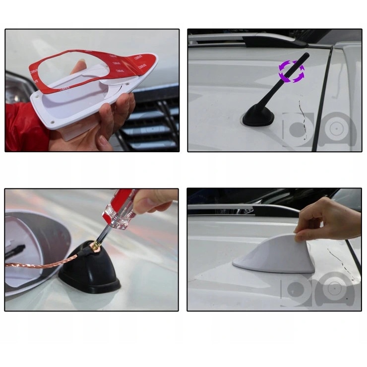 Antena Radio Auto, ME Premium, AM/FM, activa, rechin, banda dublu ...