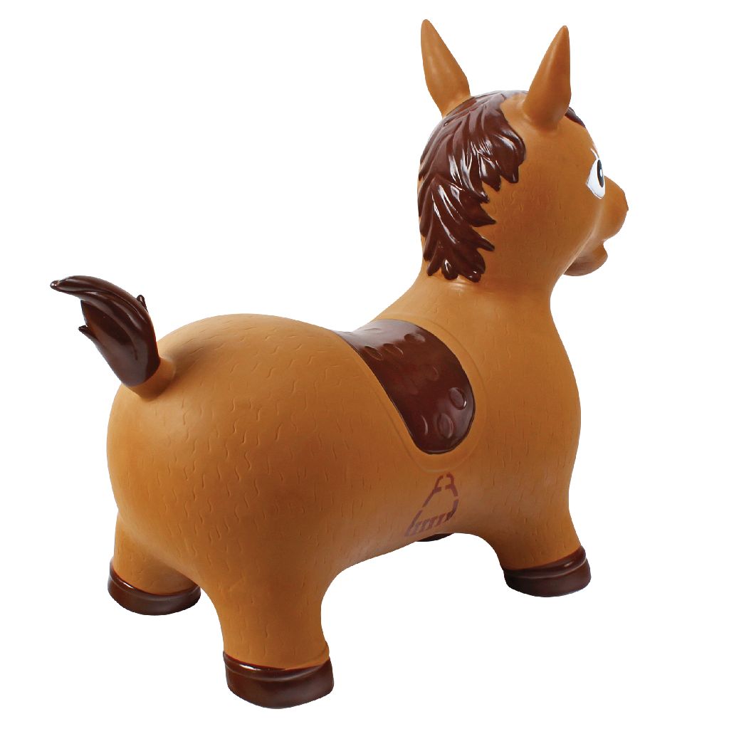 Cal gomflabil din cauciuc, de sarit, pentru copii, Skkippy Buddy, maro ...