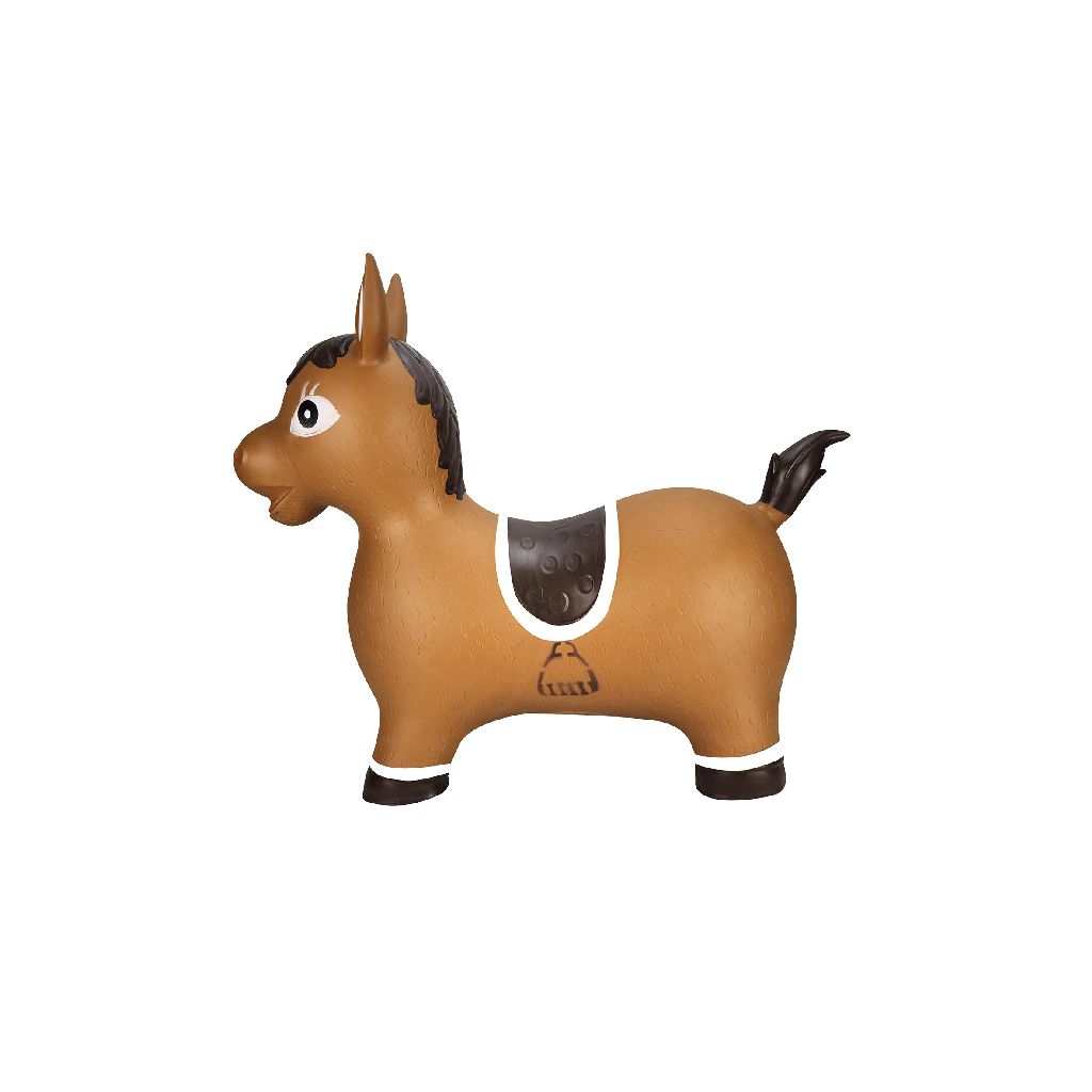 Cal gomflabil din cauciuc, de sarit, pentru copii, Skkippy Buddy, maro ...