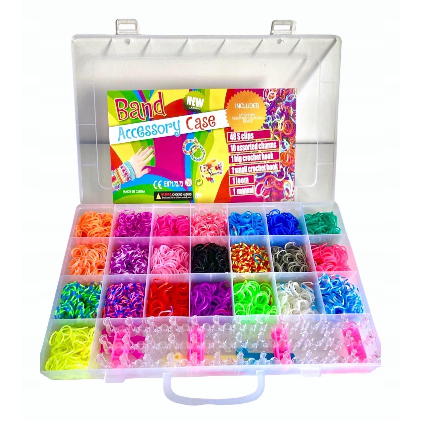 Set confectionare bratari\inele, Multicolor, XXL, 6000 Piese - eMAG.ro