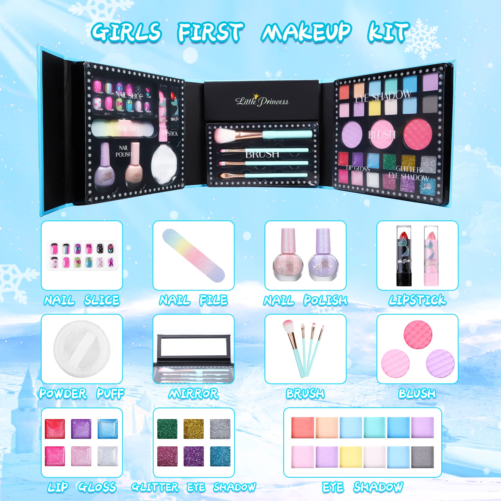 Trusa machiaj copii, YANX, Multicolor, 50 piese - eMAG.ro