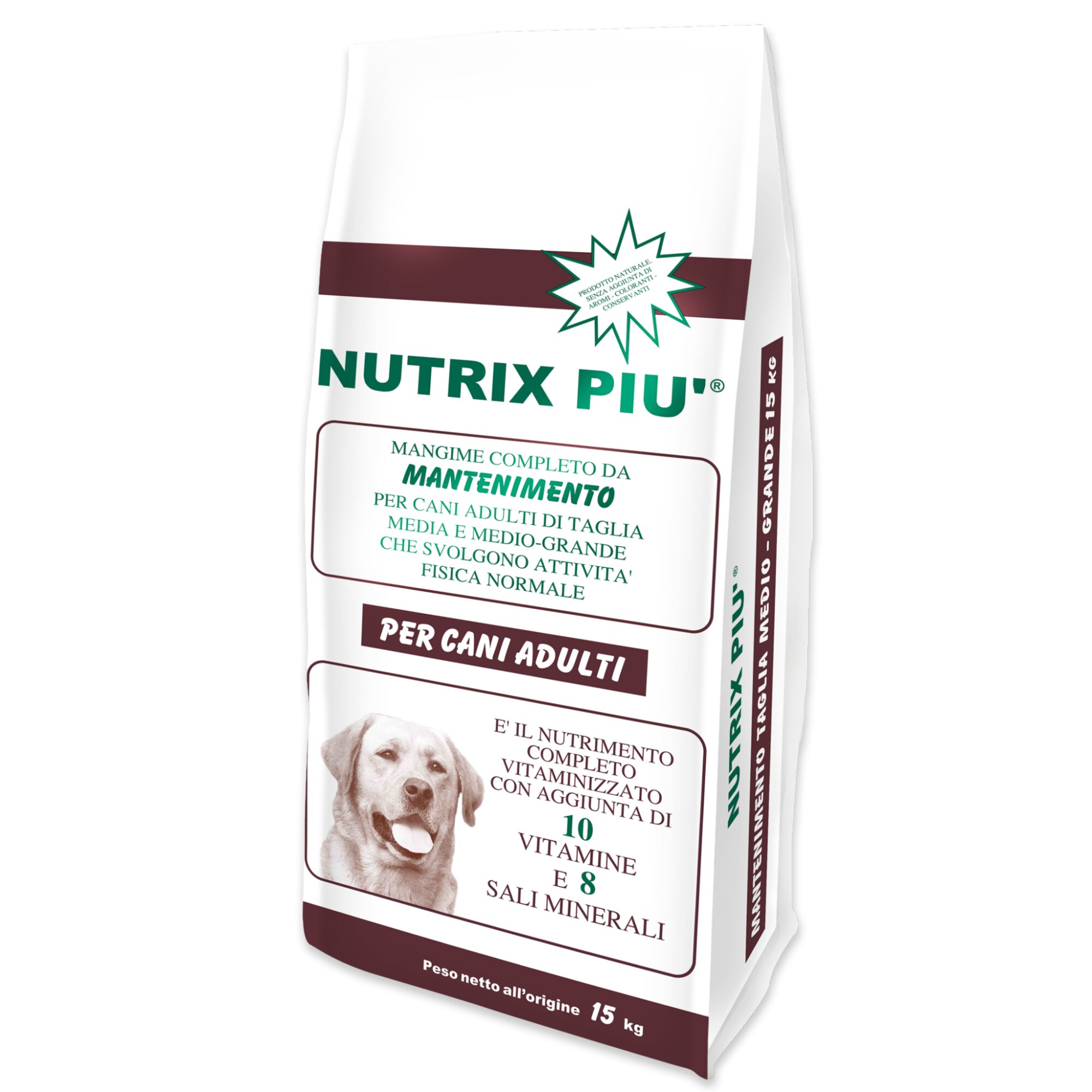Храна за кучета Nutrix Piu, Средни/големи породи, 15кг - eMAG.bg