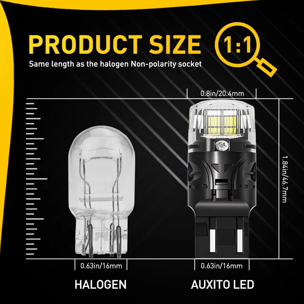 Set 2 Becuri auto LED Auxito® Canbus, fara eroare de bec ars W21/5W ...