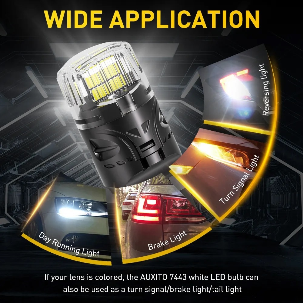 Set 2 Becuri auto LED Auxito® Canbus, fara eroare de bec ars W21/5W ...