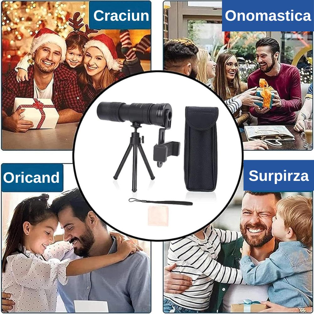 Monoclu Telescop Profesional HD Exaltus®, 4K, 10-300X40mm, Prisma BAK4 ...