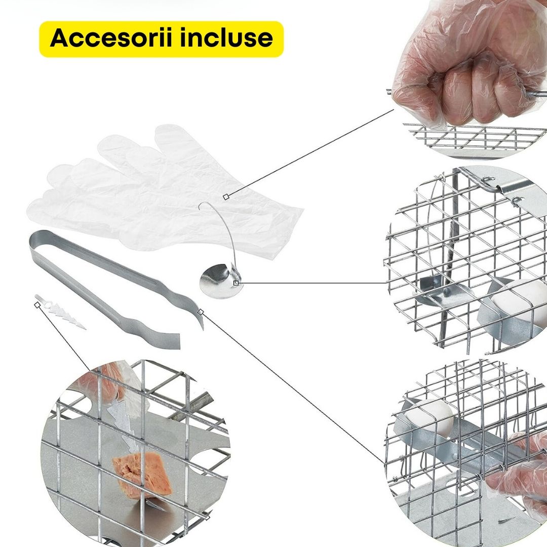 Capcana metalica pentru sobolani, dihori, veverite Buha©, captura vie ...