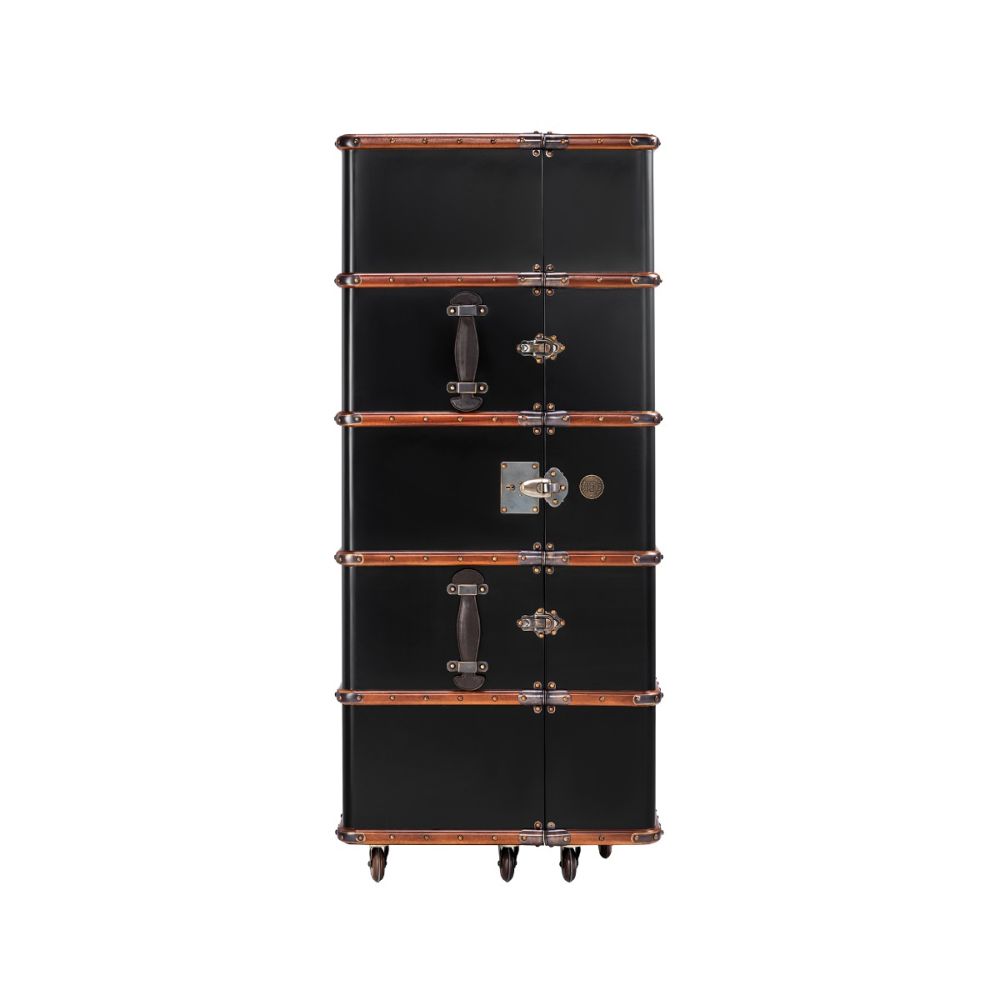 Mobila bar mobil pentru bauturi, Authentic Models, Negru, 147x62x59 cm ...