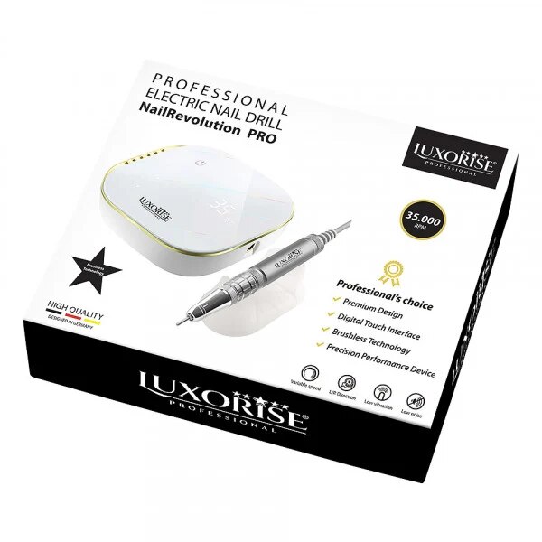Професионална безчеткова пила за нокти NailRevolution PRO - LUXORISE 35 000 RPM, розова - eMAG.bg