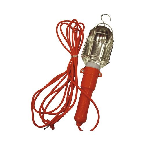 Lampa de lucru portabila Kuper 60W 5m cu grilaj de protectie metalic ...