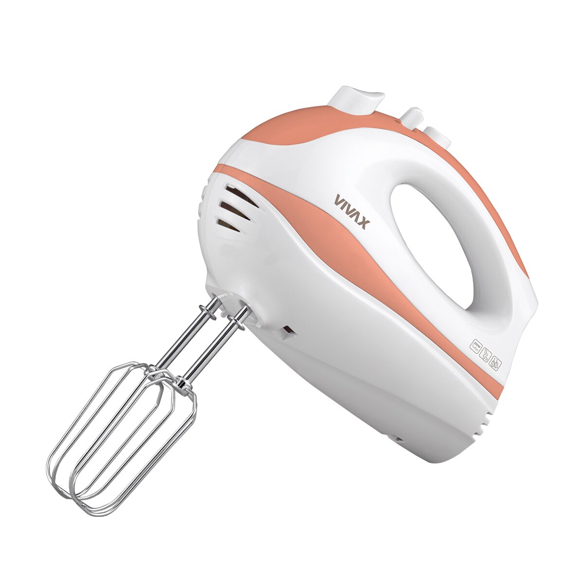 Mixer de mana Vivax HM-200WO, 200 W, 5 viteze, functie Turbo, Alb - eMAG.ro