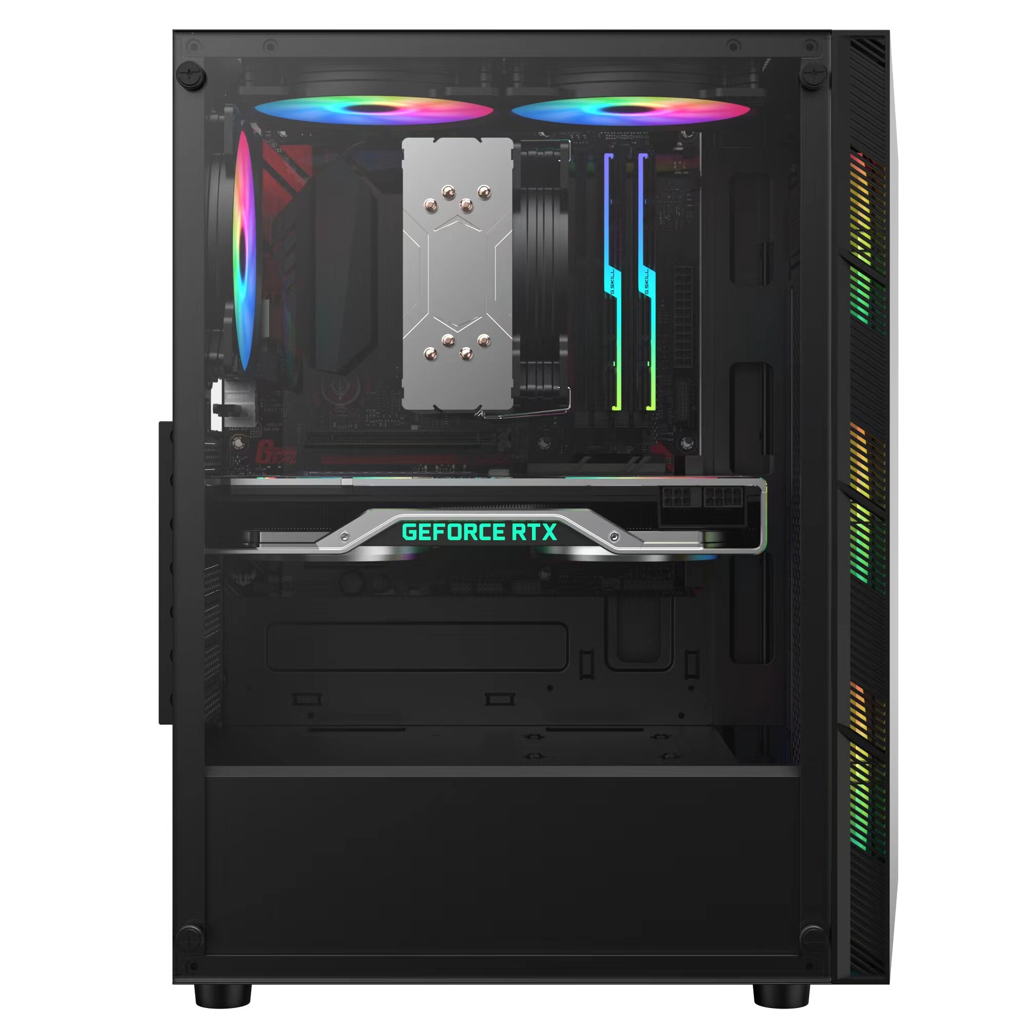 Компютър Case Pro Gaming Scar, Middle Tower, No source, Tempered Glass ...