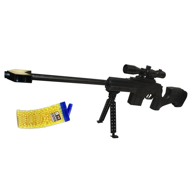 Pusca de jucarie cu bile, vizor cu laser, 6 mm, plastic, 58 cm - eMAG.ro