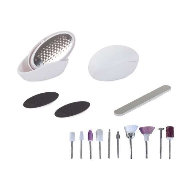 Set manichiura si pedichiura CLASStitude, 18 piese, profesional, alimentare la baterii, usor de ...