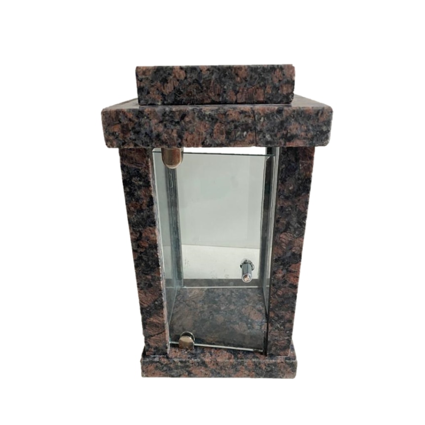 Felinar Granit Tan Brown, 13x14x23 cm - eMAG.ro