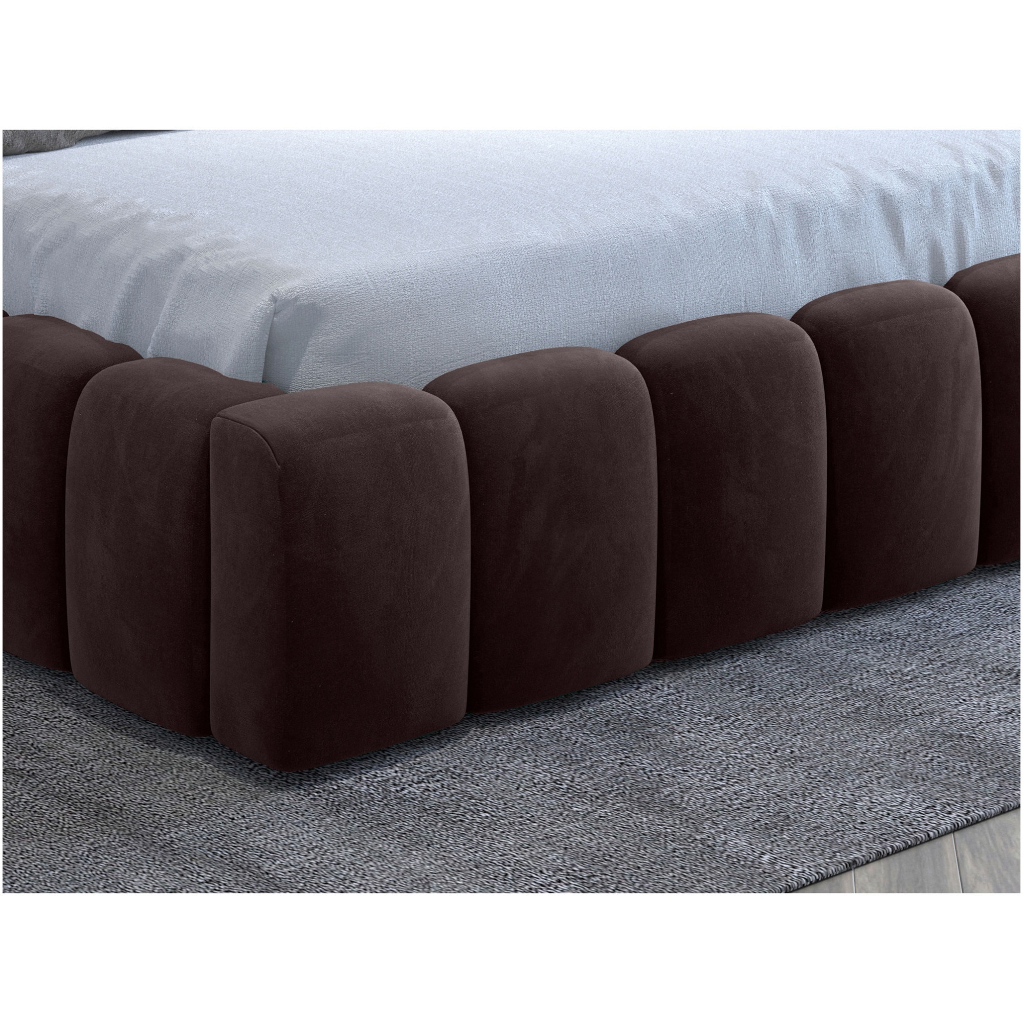 Pat ELTAP Lamica 180x200, maro inchis, cadru metalic cu ridicare pe gaz ...