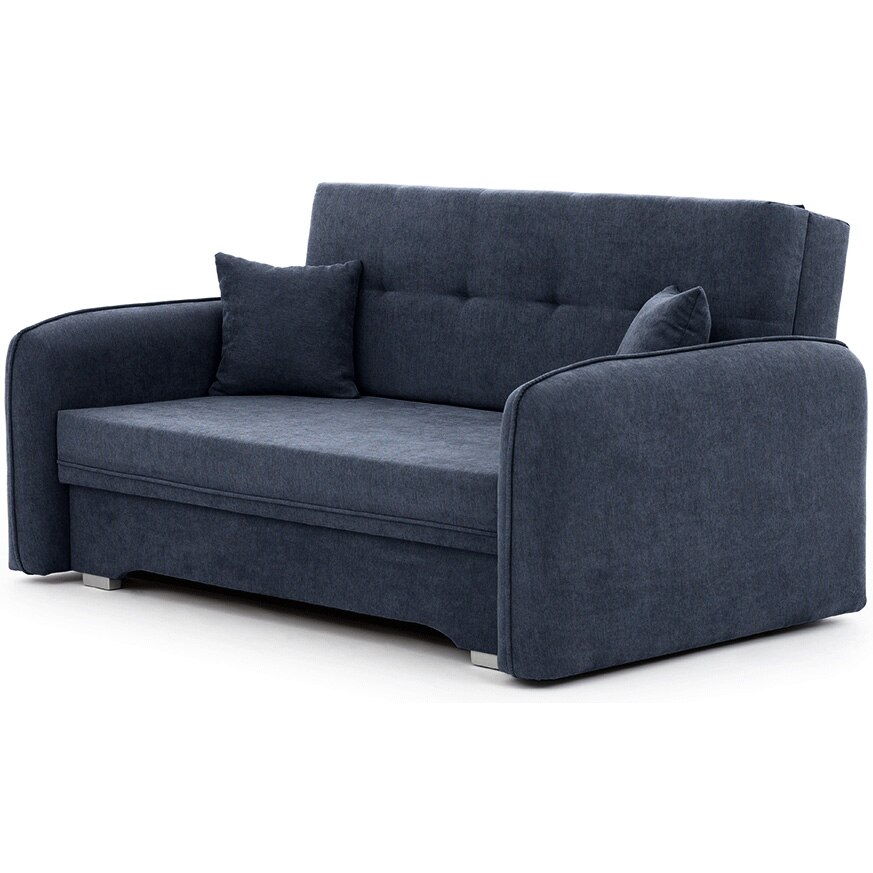 Canapea extensibila ELTAP Laine 3 locuri, albastru inchis, 155x105x75 ...