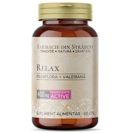 Supliment natural Relax 60 capsule, Farmacie din Strabuni - eMAG.ro