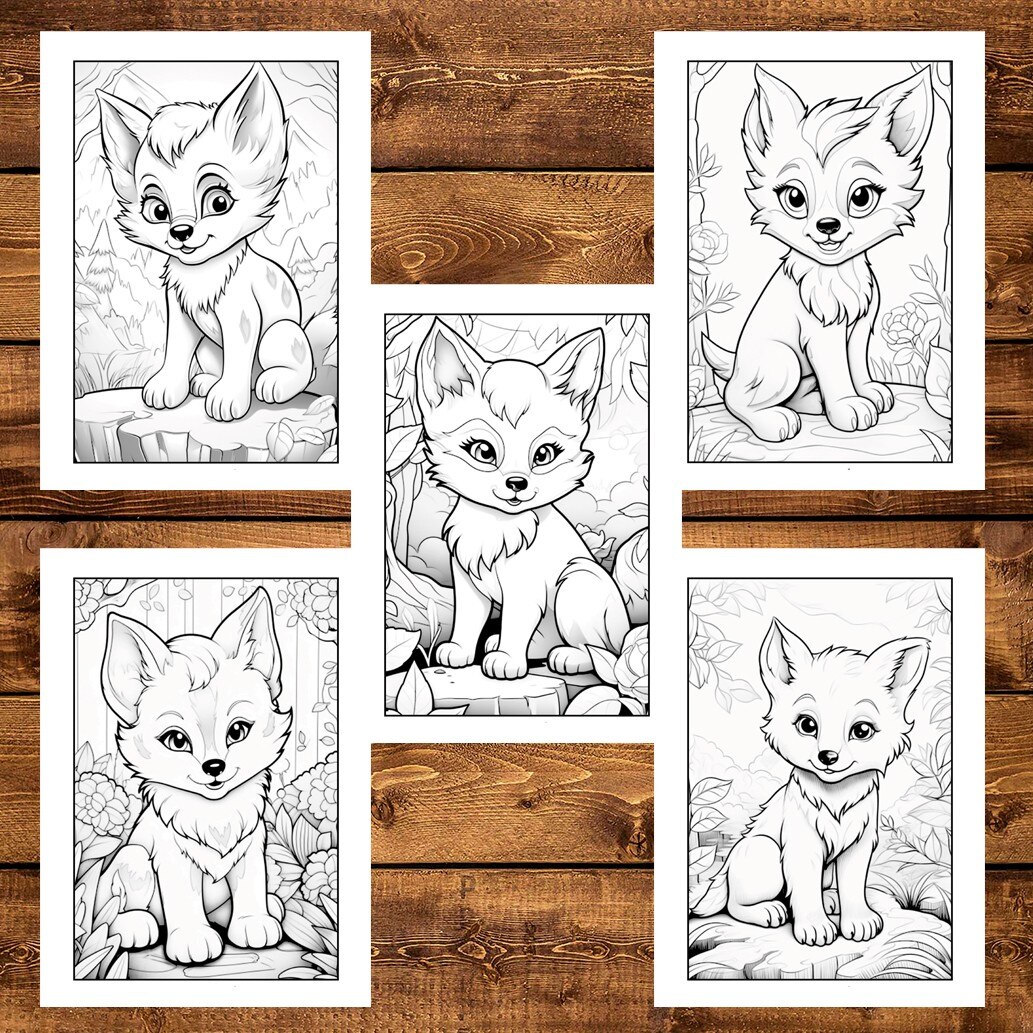 Carte de colorat, 50 de ilustratii, Bebe Lupi, 106 pagini - eMAG.ro