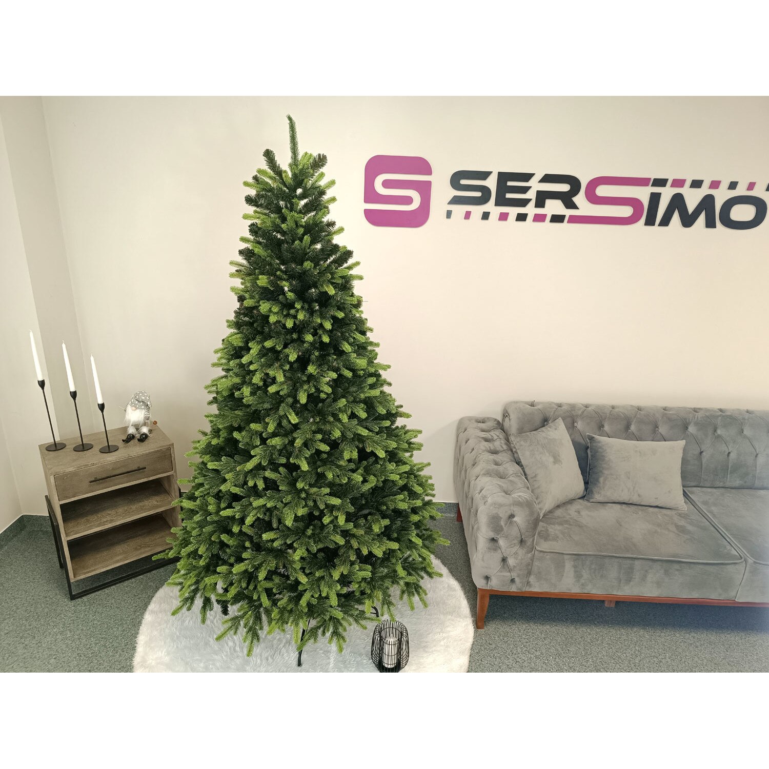 Brad artificial Christmas Deluxe Sersimo, Carpati cu varfuri verzi, 2D+3D, 210cm - eMAG.ro