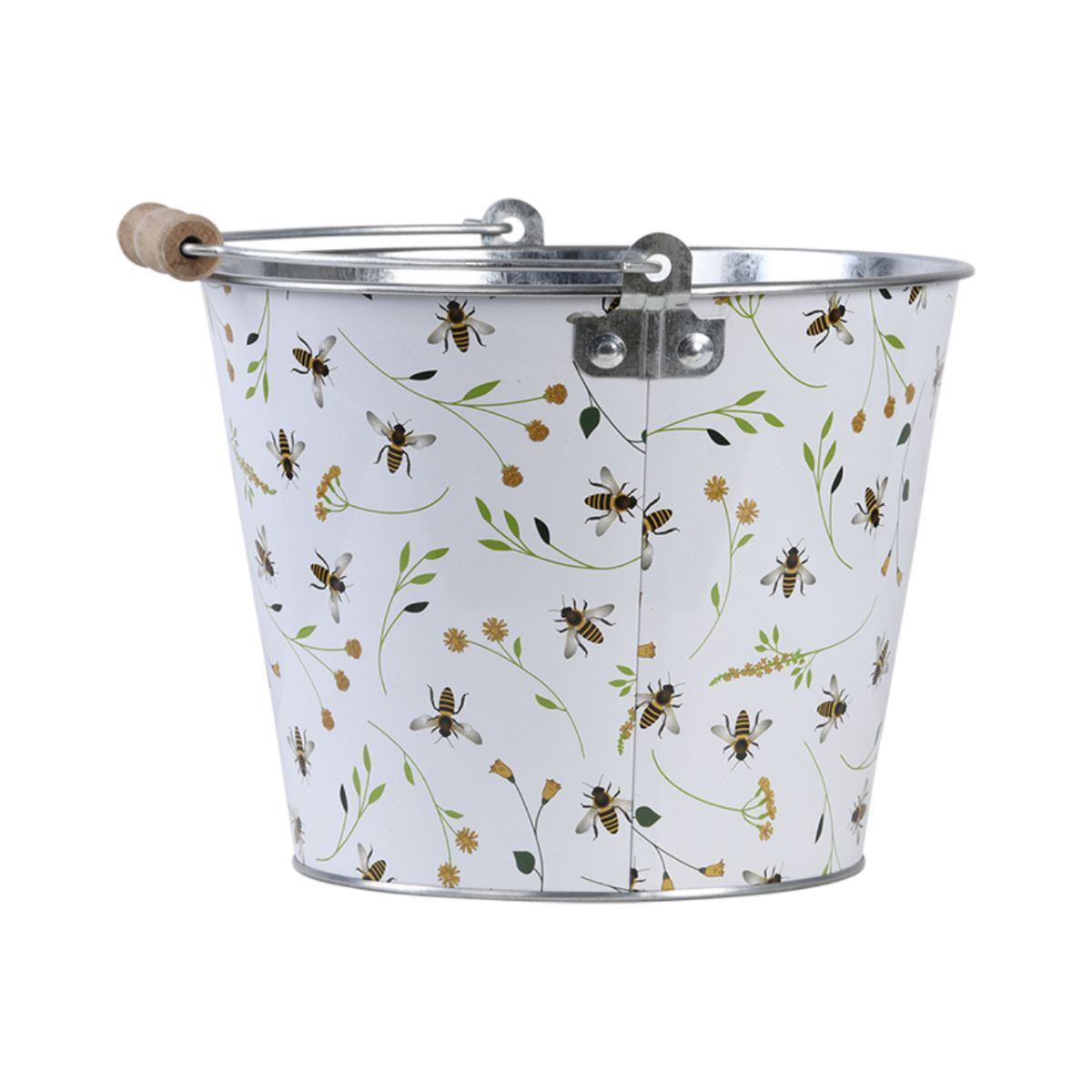 Galeata alba din tabla galvanizata 5 L design Bee, Esschert Design ...