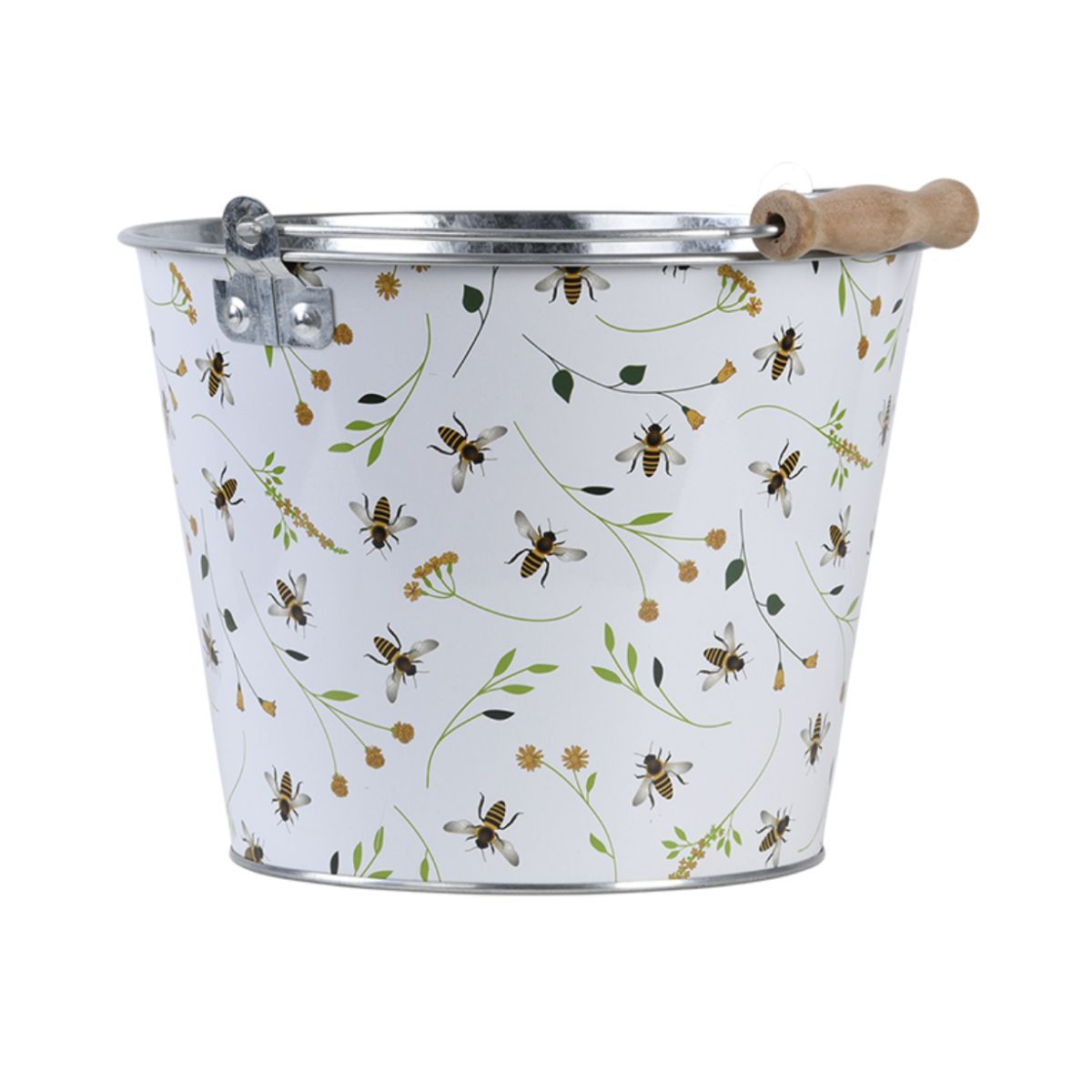 Galeata alba din tabla galvanizata 5 L design Bee, Esschert Design ...