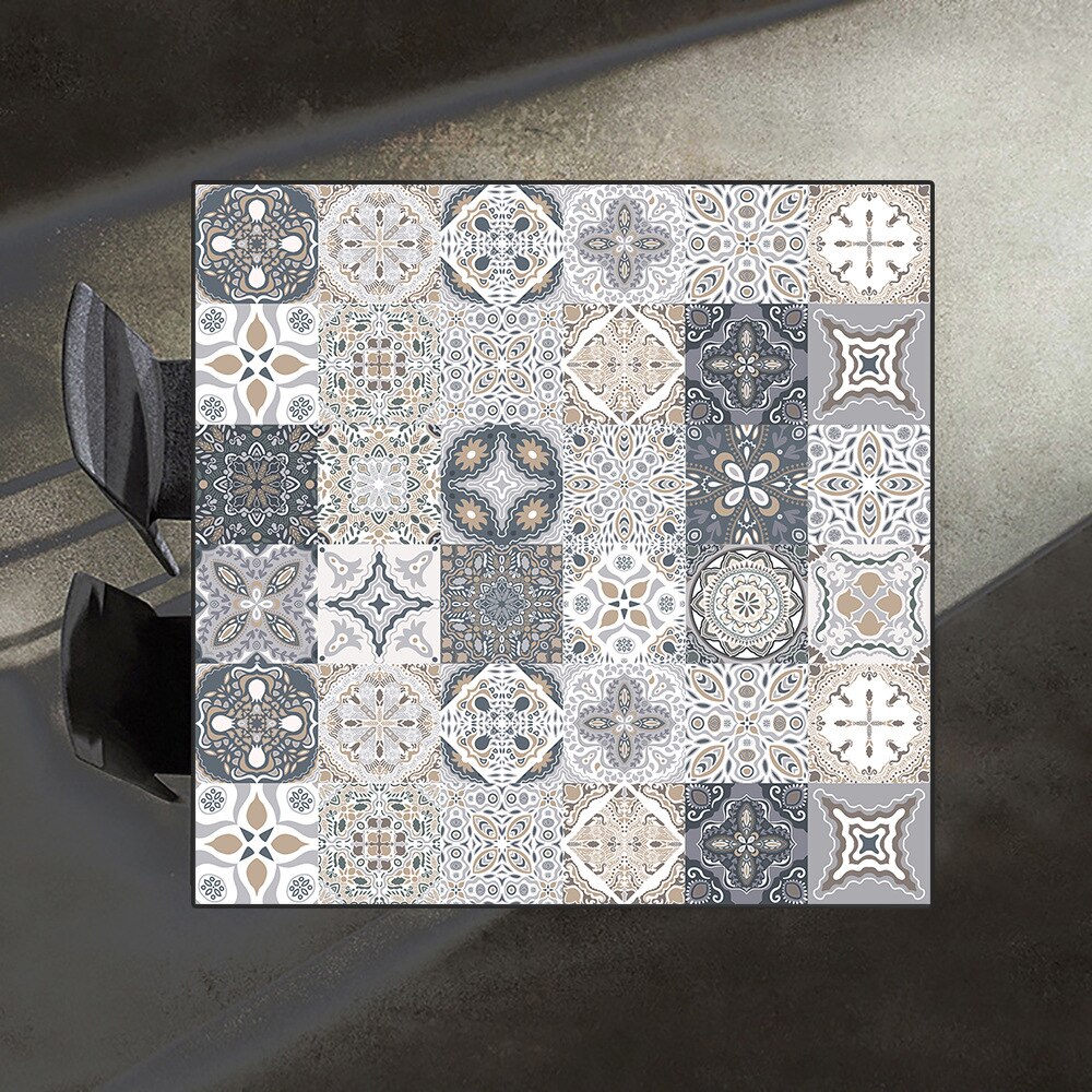 Set 24 placi autocolante, Sunmostar, PVC, 15x15 cm, Multicolor - eMAG.ro