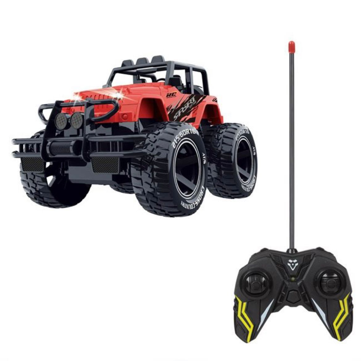 Vehicul cu Telecomanda Masina de Teren Off Road Rosie cu Lumini 1:18 ...