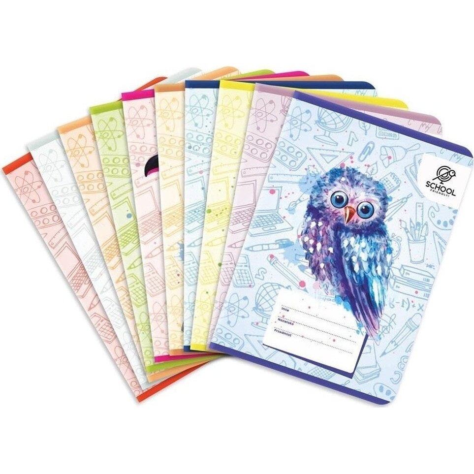 Set 10 caiete A5, Elanders, 32 coli, Multicolor - eMAG.ro