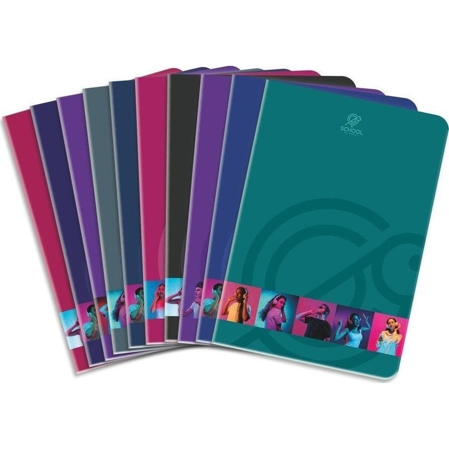 Set 10 caiete A5, Elanders, 32 coli, Multicolor - eMAG.ro