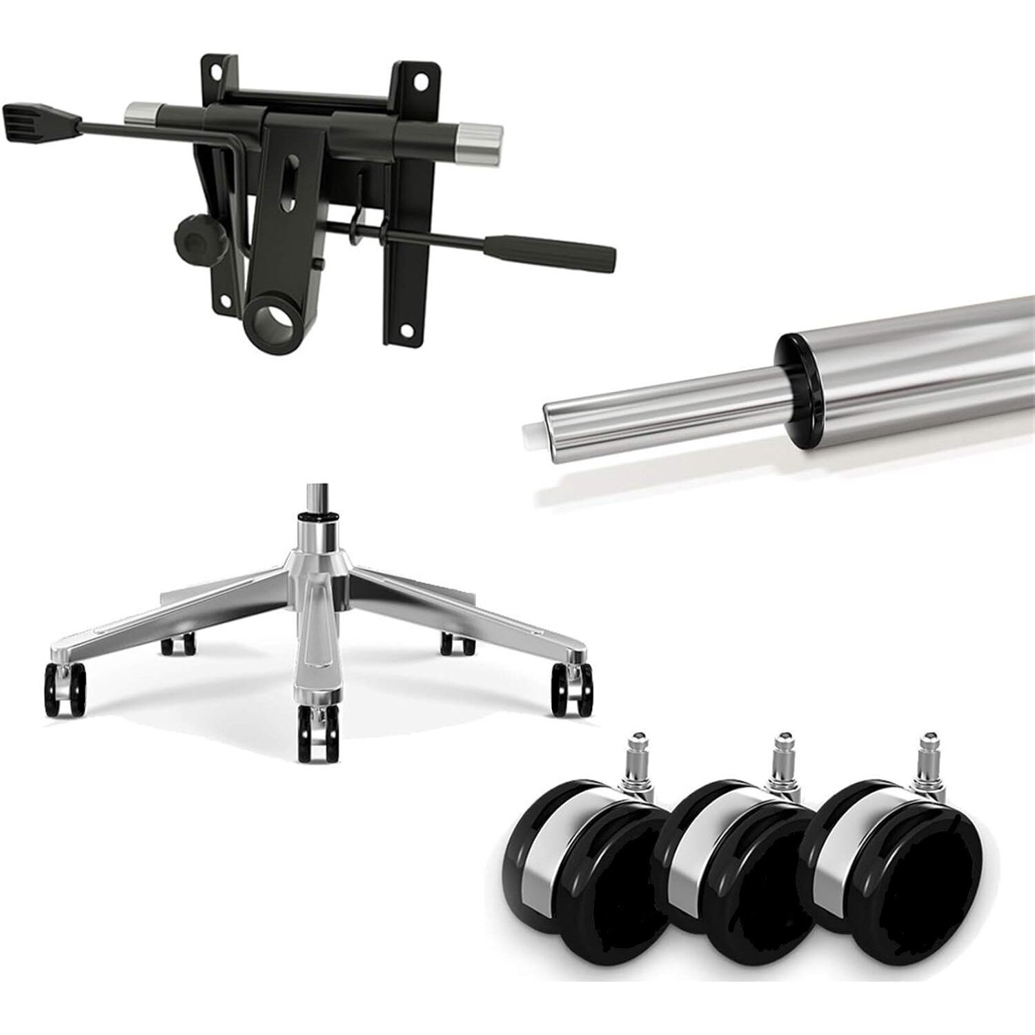 Scaun birou, Gsp Inox, cu suport pentru picioare retractabil - eMAG.ro