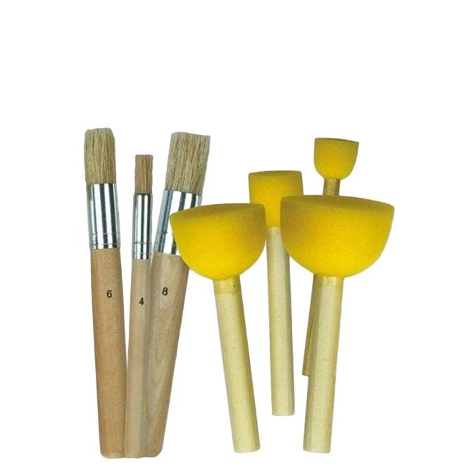 Set 7 pensule pentru pictura, Titanum, Lemn, Multicolor - eMAG.ro