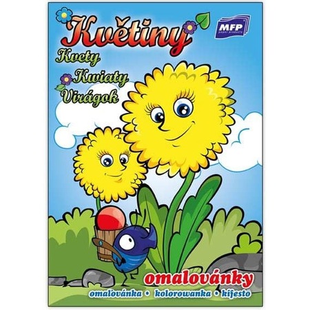 Carte de colorat, MFP Paper, cu flori, Limba poloneza - eMAG.ro