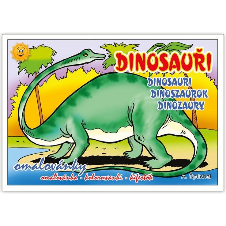 Carte de colorat, MFP Paper, cu dinozauri, Limba poloneza - eMAG.ro