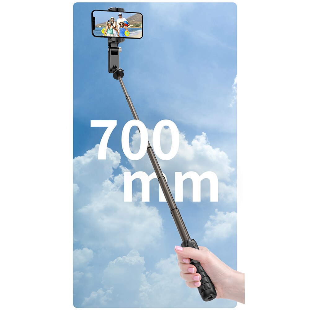 Stabilizator de imagine Gimbal Selfie Stick Stable cu Lumina LED si ...