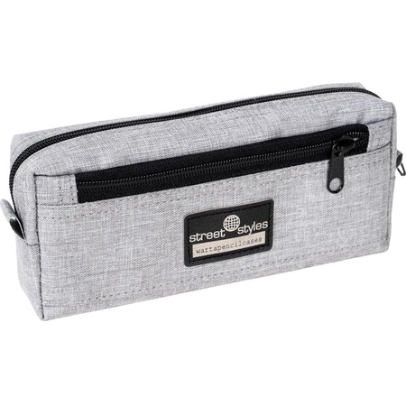 Penar, Fandy, Textil, 2 compartimente, 20 x 9 x 5 cm, Negru/Gri - eMAG.ro